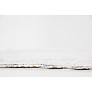 Unique Loom Paris Collection Pastel Tones Traditional Distressed Blue Area Rug (8' 0 x 10' 0)