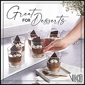 Vikko 5 Ounce Small Juice Glasses, Heavy Base Glassware, Mini Cups for Drinking Orange Juice, Water, Kids Glass Drinking Glasses for Tasting, 5 oz Juice Glass, Set of 6 Clear Glass Tumblers