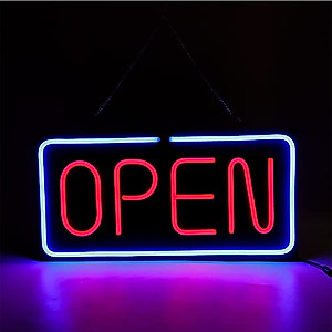 Open Neon Sign,LED Neon Decorative Lights,24x12 Inches Neon Signs for Business, Powered by USB with Power Adapter, Electronic Billboard Ad Board for Walls Store Window Bars Retail Salon Shop