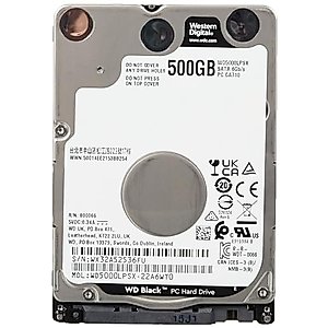 Western Digital Black WD5000LPSX 500 GB Hard Drive - 2.5" Internal - SATA (SATA/600)