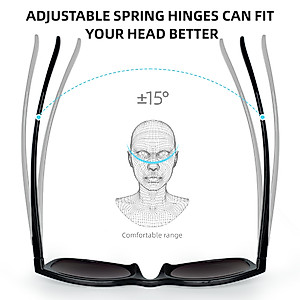 BNUS Glass Lens Polarized Sunglasses (Glass Lens, Black Frame/G-15 Polarized)