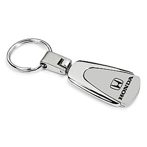 Au-TOMOTIVE GOLD, INC. Officially Licensed Silver Teardrop Key Fob for Honda