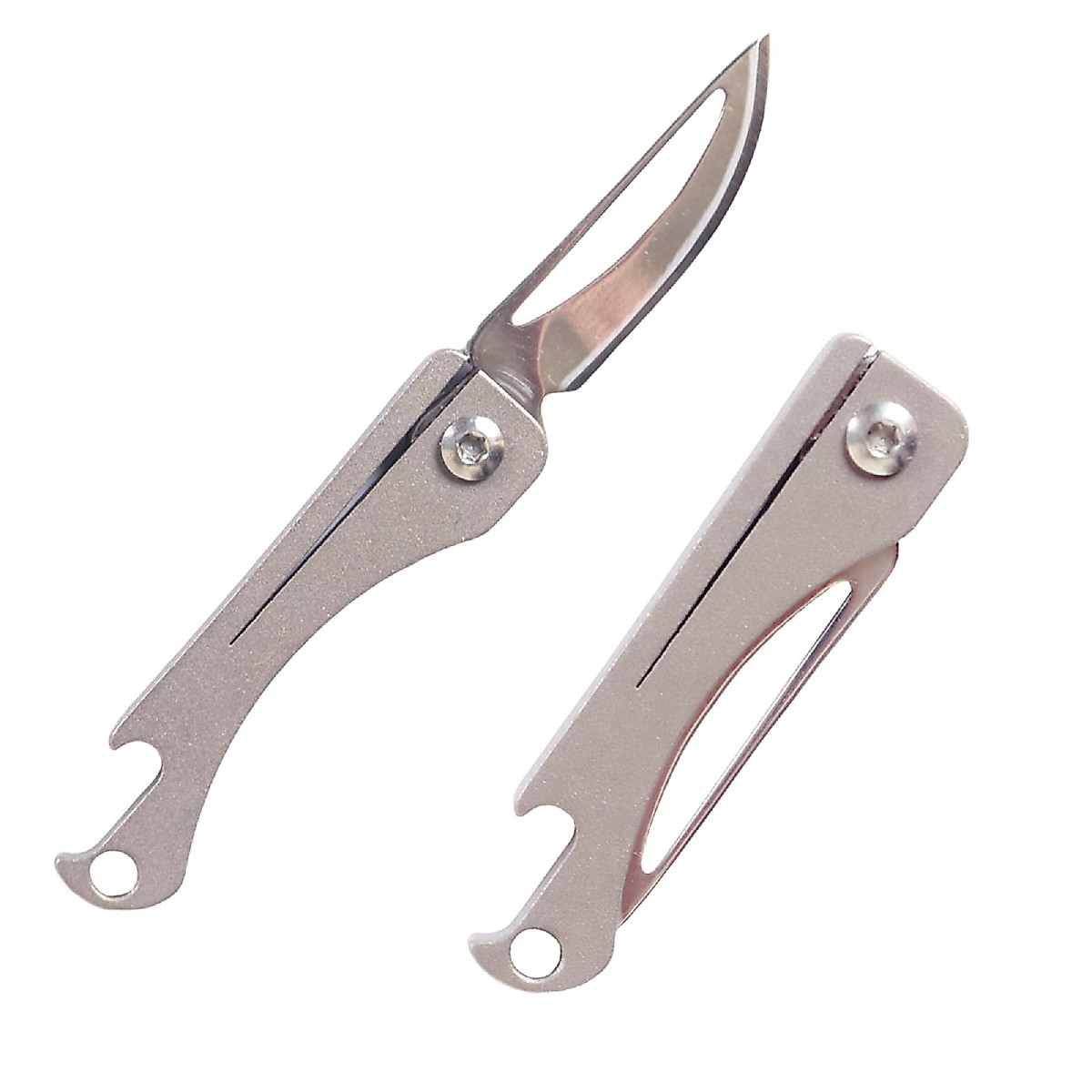 Titanium Alloy EDC Pocket Knife Folding Pocket Knife - Razor Sharp,Ultralightt, Multi-Tool with Bottle Opener for Camping Hiking Everyday Carry