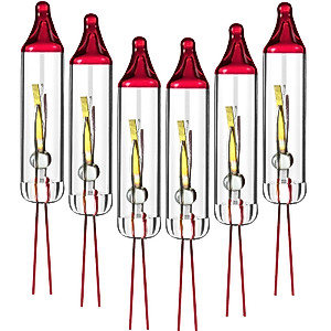 Remagr Flasher Christmas Replacement Bulbs 3.5 Volt 0.17A Christmas Trees Incandescent Lights Bulbs Led Mini String Light Replacement Flash Bulbs for Indoor Outdoor Christmas Tree Lights (6 Count)