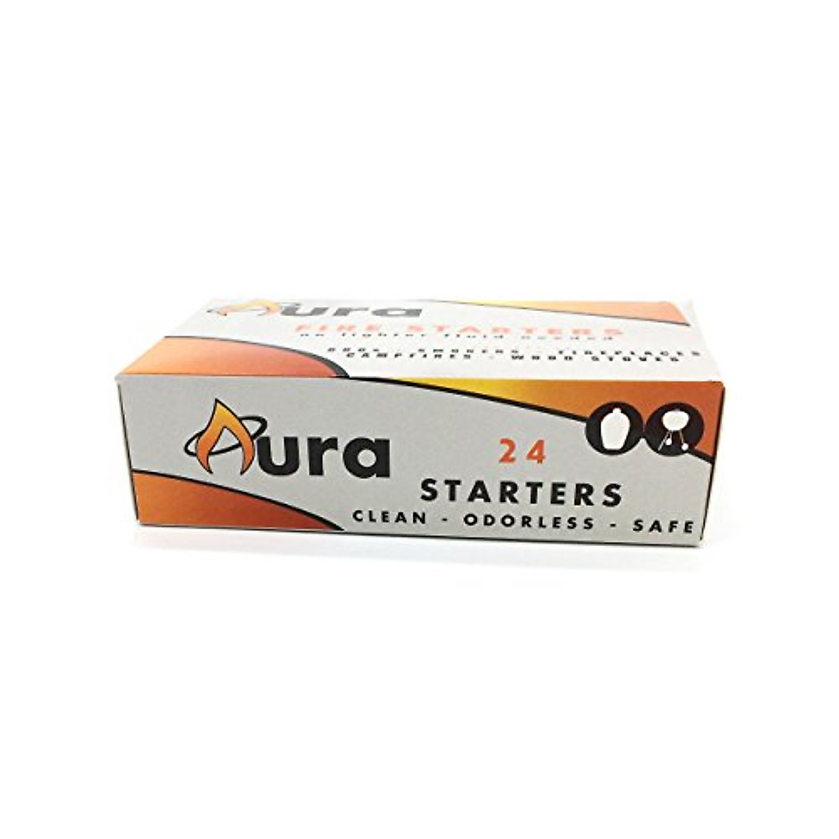 Aura BBQ All Natural Charcoal Barbeque Fire Starters, 24-Count for Big Green Egg, Kamado Joe, Primo Grill, Vision Grill, Weber Kettle, Fireplaces, Camp Fires and More!