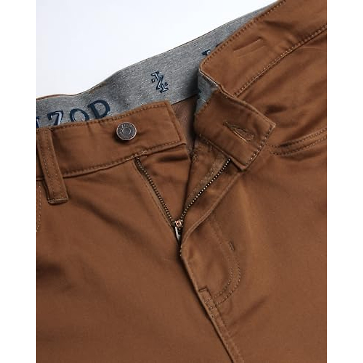 IZOD Men's Jeans - Regular Fit Comfort Stretch Knit Denim Jeans - Straight Leg Casual Pants for Men, Size 40W x 29L, Taupe