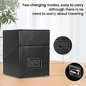 Automatic Watch Winding, Adjustable [Upgraded] Watch Pillow, Luxury Walnut Watch Winder for Rolex with Quiet Motor, Built-in Illumination, AC Adapter Watch Winder Box for Men and Women (Cranberry)