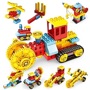 STEM Building Toys for Kids, 10Model Preschool Educational Learning Toys with Storage Box, Construction Engineering Erector Set Preschool Learning Toy,Birthday Gift for Boys Girls 3+ (96Pcs)