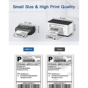 POLONO A400 Bluetooth Thermal Label Printer - 4x6 Label Printer for Small Business Shipping Packages - Portable Printer Wireless Printer for iPhone, Android & PC, Compatible with Amazon, Ebay, USPS