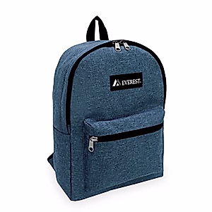 Everest Unisex-Adult's Basic Denim Backpack, Dark Navy, One Size