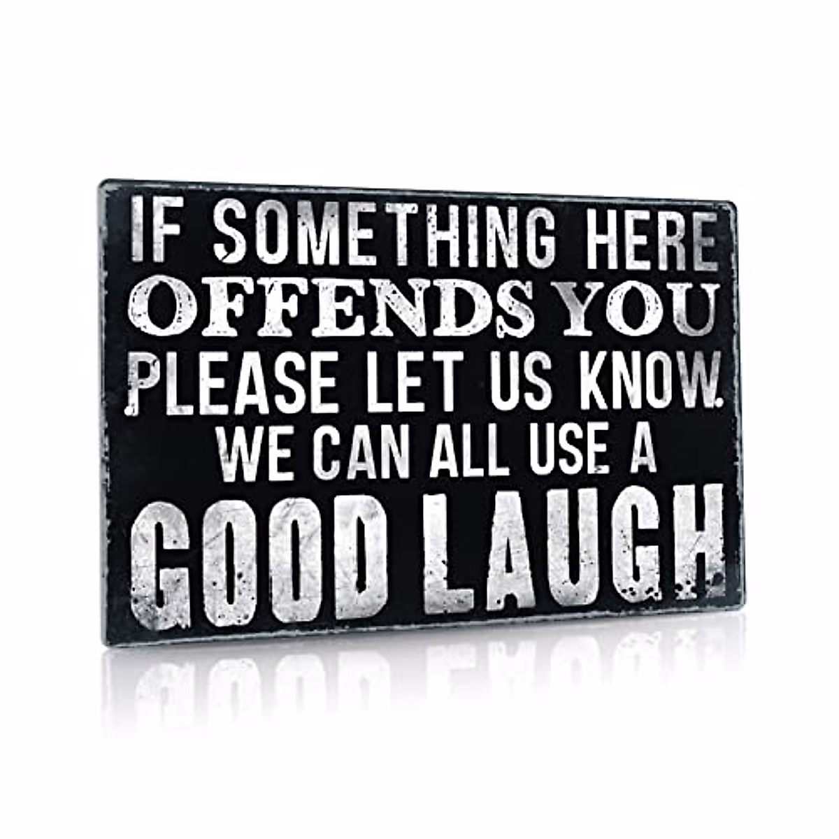 Putuo Decor Funny Sarcastic Metal Tin Sign Man Cave Bar Decor If Some Thing Here Offends You Please Let Us Know 12 x 8 Inches