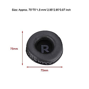 Universal Headphone Earpads, 75mm Foam Headset Cover Cushion Ear Pads Replacement Part
