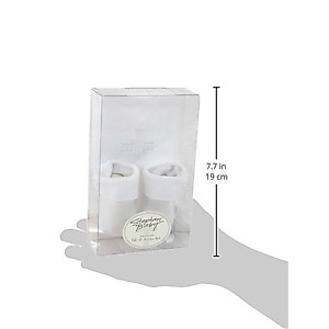Stephan Baby Infant Boy/Girl Embroidered Christening Bib and Bootie Socks Set, White