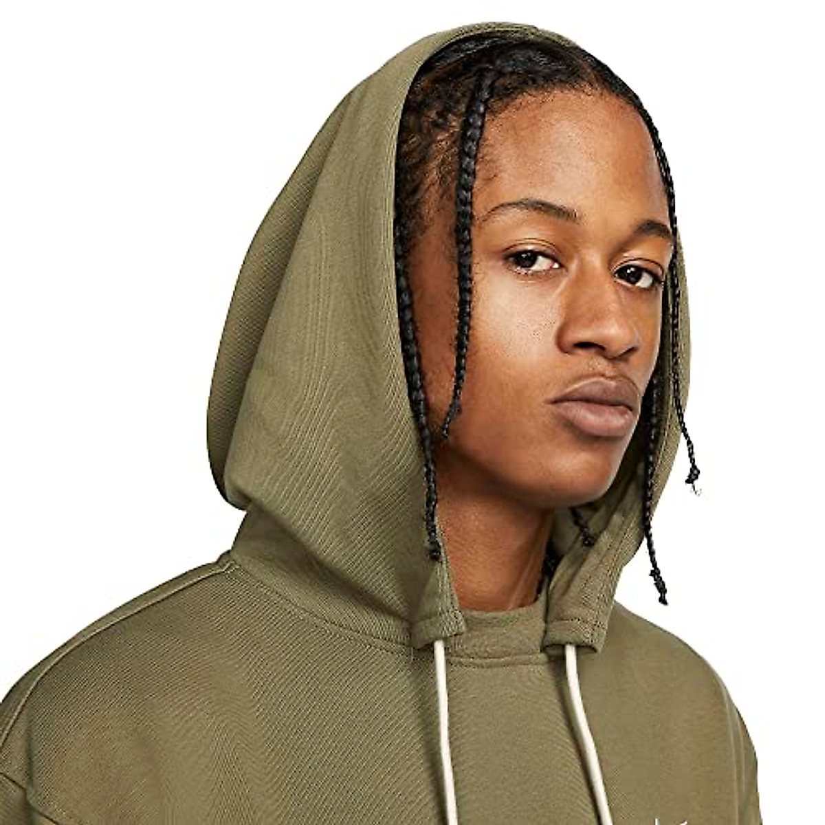 Nike Dri-FIT Standard Issue Men's Unisex Pullover Basketball Hoodie (as1, alpha, m, regular, regular, Medium Olive/Pale Ivory)