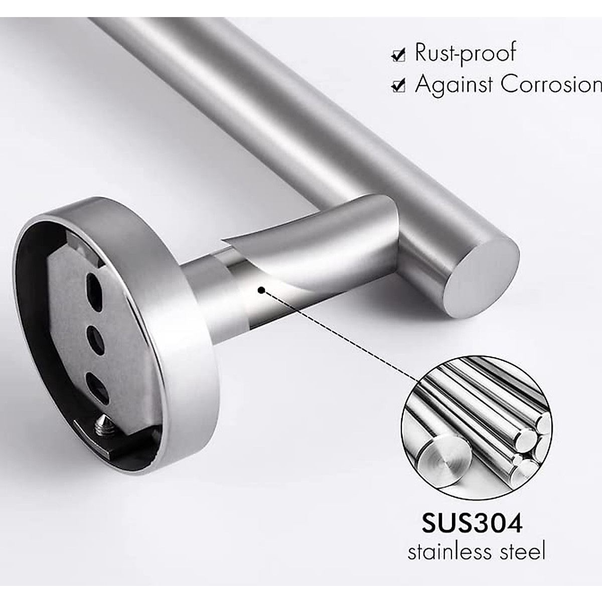 SUMBIN Bathroom Toilet Paper Holder SUS 304 Stainless Steel Tissue Paper Roll Holder Wall Mount in SS Finish