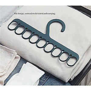 2 Pcs Eight Tooth Sock Clips,Wardrobe Rack,Clothing Storage Rack, Suitable for Storing Hats,Ties,Socks,Towels etc,Suitable for Home and Travel(Light Green)