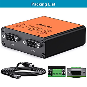 USB2CANFD-X2 USB to Dual Channel CANFD Converter for Raspberry Pi4/Pi3B+/Pi3/Pi Zero(W)/Jetson Nano/Tinker Board/PC