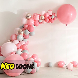 36 inch Light Pink Giant Balloons - Neo LOONS 4 Pcs Light Pink Big Balloons Jumbo Round Balloons for Wedding, Baby Shower, Christmas,Birthday Party and Event Decoration