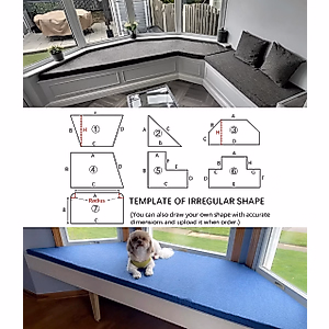 SINCERE Custom 2"-3 in-4 inch Foam Mattress Topper, Cut to Twin Full Queen King Size Bed Topper, Soft Firm Mattress Pad for Sleeper Sofa Couch RV Chair Cushion Pillow Top, Soundproof Foam Sponge