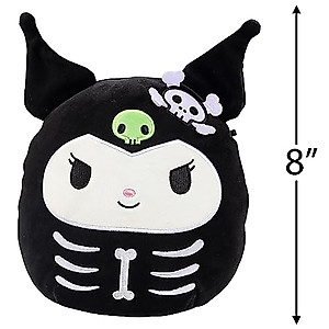 Squishmallows 8" Skeleton Kumori - Officially Licensed Kellytoy Halloween Sanrio Plush - Collectible Soft & Squishy Stuffed Animal Toy - Add to Your Squad - Gift for Kids, Girls & Boys - 8 Inch