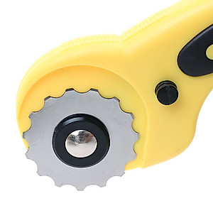 AUTOTOOLHOME 45mm Rotary Cutter Set with 9 Pack Replacement Rotary Blades Skip Rotary Blades Pinking Rotary Blades for Sewing Fabric Leather Quilting Cutter Paper Perforating Tool