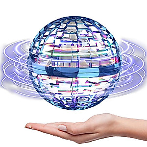 ATHLERIA UFO Flying Orb Ball with Lights,Galaxy Ball 2024,Mini Drone Toys for Age 6-8-13,Hover Boomerang Cosmic Globe Spinning,Cool Stuff Christmas Birthday Gifts for 6 7 8 9 10+ Year Boy Girl Teens