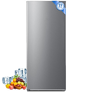 Smad 21 Cubic Feet Stand Up Freezer, Convertible Freezer/Refrigerator with LED Light, Stainless Steel Frost Free Upright Freezer with Left Open Door for Kitchen, Home,Garage
