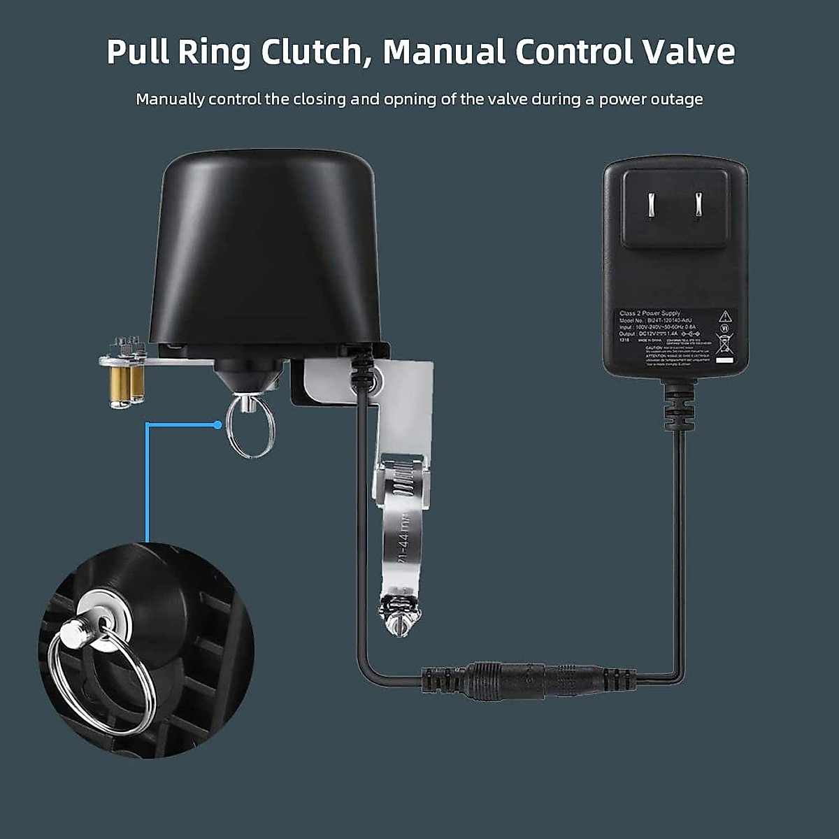 EVERSECU Tuya Smart WiFi & Bluetooth Smart Water Valve, Shutoff WiFi Control Water Valve Compatible with Alexa, Google and Application Program iOS/Android