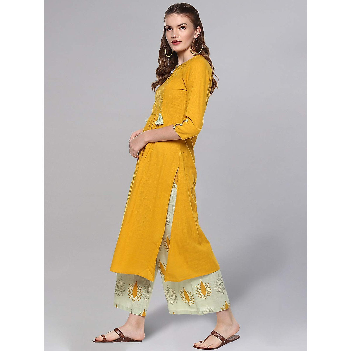 Idalia Women's Cotton Kurta and Palazzo Set Small Multi