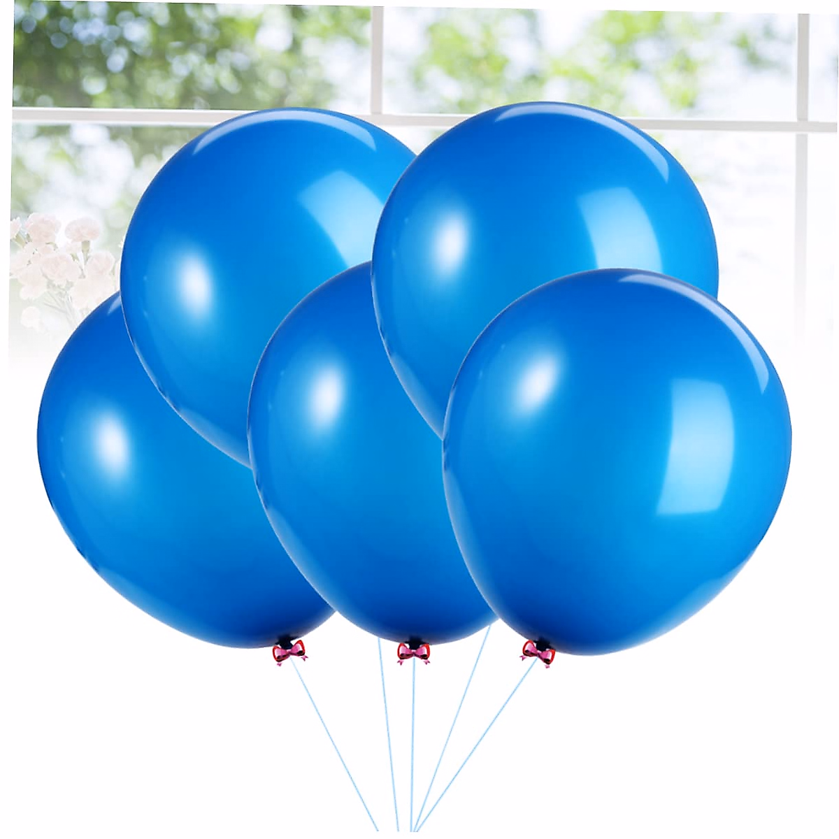 jojofuny 6 Pack Light Blue Latex Balloons Giant 36 Round Birthday Decorative Party Balloons for Wedding Baby Shower