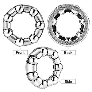 Jaceyon Bicycle Bearing 3/16" x 7 Bike Wheel Bearings Retainer, Replacement Bike Parts 4Pcs Repair Accessories for Bike Front Rear Axle