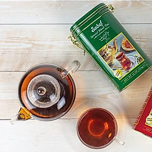 Sadaf Cardamom Tea Loose Leaf Tin 16 oz - Special Blend Cardamom Ceylon Black Tea - Product harvested in Sri Lanka