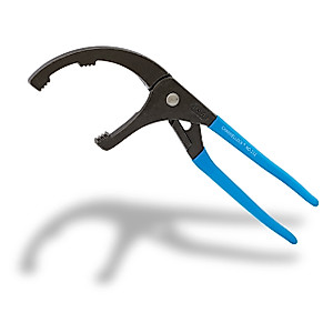 CHANNELLOCK 212 12-inch Oil Filter/PVC Pliers | Made in USA | 2.5 to 3.75-inch Jaw Capacity | Forged High Carbon Steel | Ideal for Engine Oil Filters, Conduit, and Fittings , Blue