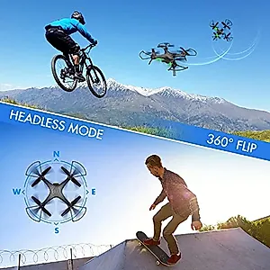 Drones with Camera for Adults /Kids /Beginners - 1080P HD Drones for Adults, 120° Wide-Angle Kids Drone, Safe Design & Easy to Control with Remote/APP/Voice, 18 Mins Flight Time, Ideal Girls/ Boys Gift