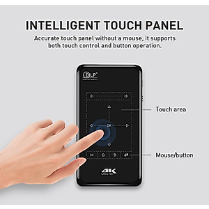 DLP P09-II Full HD Projector Android 9.0 DDR4 2GB 32GB Mini Portable 4K Wifi BT4.2 4000mA Battery Video Beamer Home Cinema