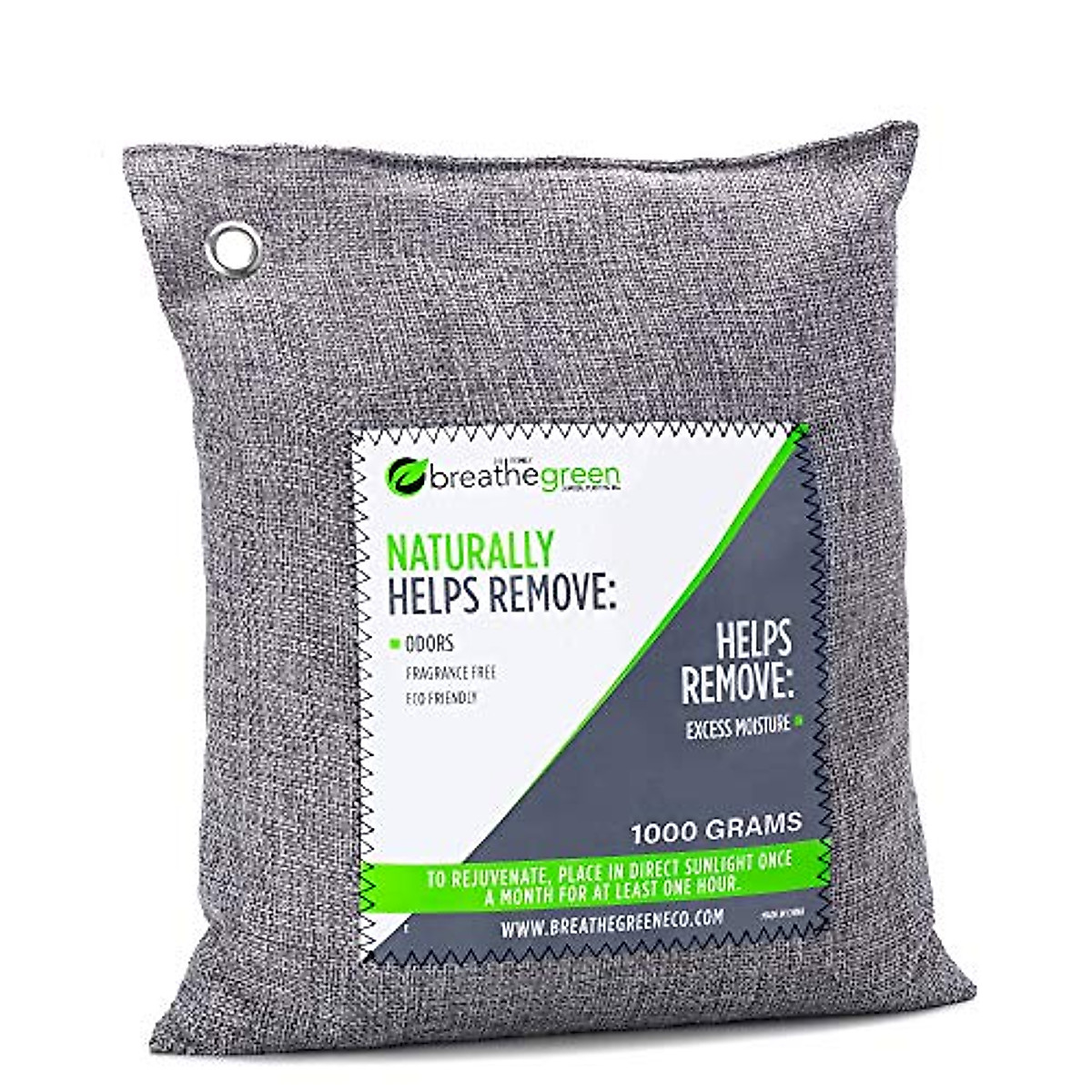 Bamboo Charcoal Air Purifying Bag For Large Spaces (1000 Gram) | Activated Charcoal Odor Absorber | Natural Air Refresher Removes Odors and Moisture | Odor Eliminator for Basement, Garage, Trucks, RV