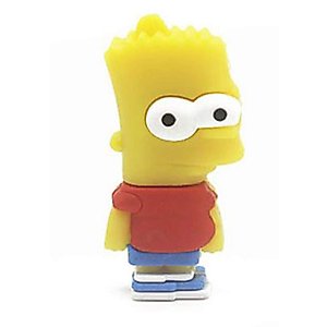 2.0 Bart Simpson Cartoon 128GB USB External Hard Drive Flash Thumb Drive Storage Device Cute Novelty Cartoon U Disk Memory Stick