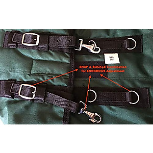 Tech Equestrian 1200 Denier Horse RAIN Sheet (Waterproof/Breathable & Wind Proof Turnout Sheet) Horse Breathable RAINSHEET (Black-Turquoise, 72)