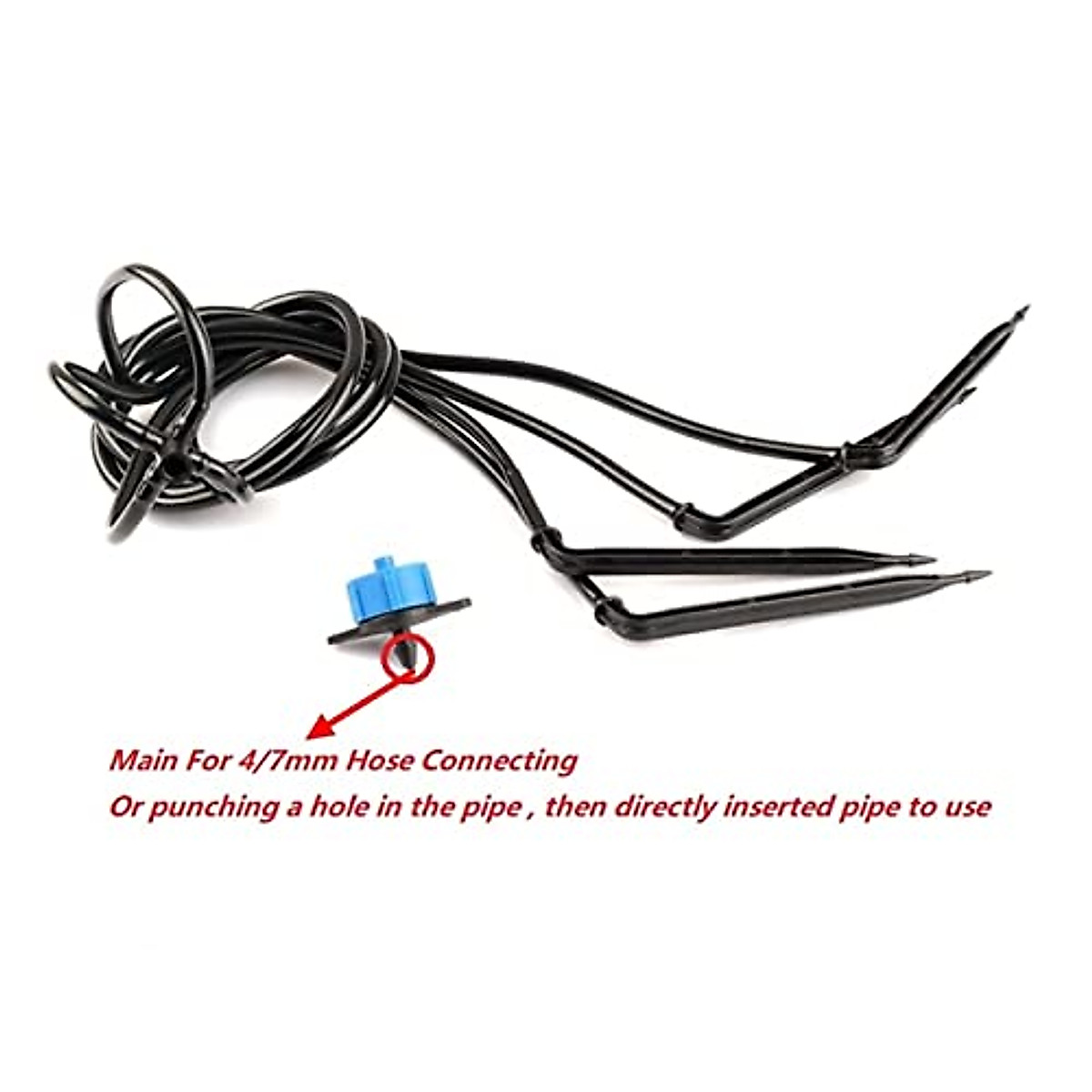 AMBAYZ Hose Connector Adapter 4 Black Drip Arrow Launcher Kit Strawberry Irrigation System Drip Irrigation Launcher Kit Potted Plant Wate+ 8L/H Pc Dripper/30Pcs