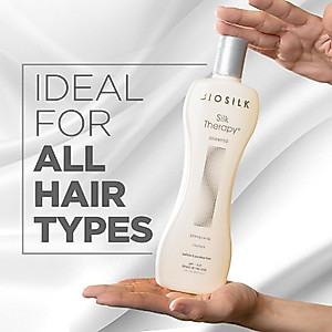 BioSilk Silk Therapy Shampoo, Gentle Hair Cleanser Delivers Healthy & Shiny Hair, Great For All Hair Types, Sulfate, Paraben & Cruelty-Free, 7 Oz