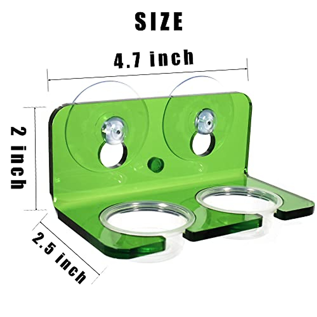 WOLEDOE Crested Gecko Feeding Ledge with 20 Pcs 0.5oz Bowls, Reptile Food Cups and Water Dish fit Chameleon Lguana Lizards