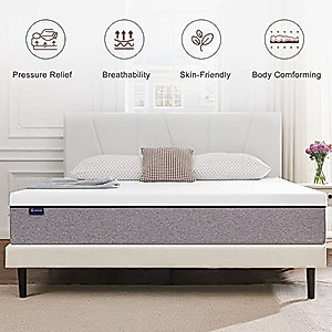 Queen Mattress, 14 inch Gel Memory Foam Mattress with Breathable Cover (Mattress Only) Medium Feels-Bed Mattress in a Box,Queen Size 60" x 80"