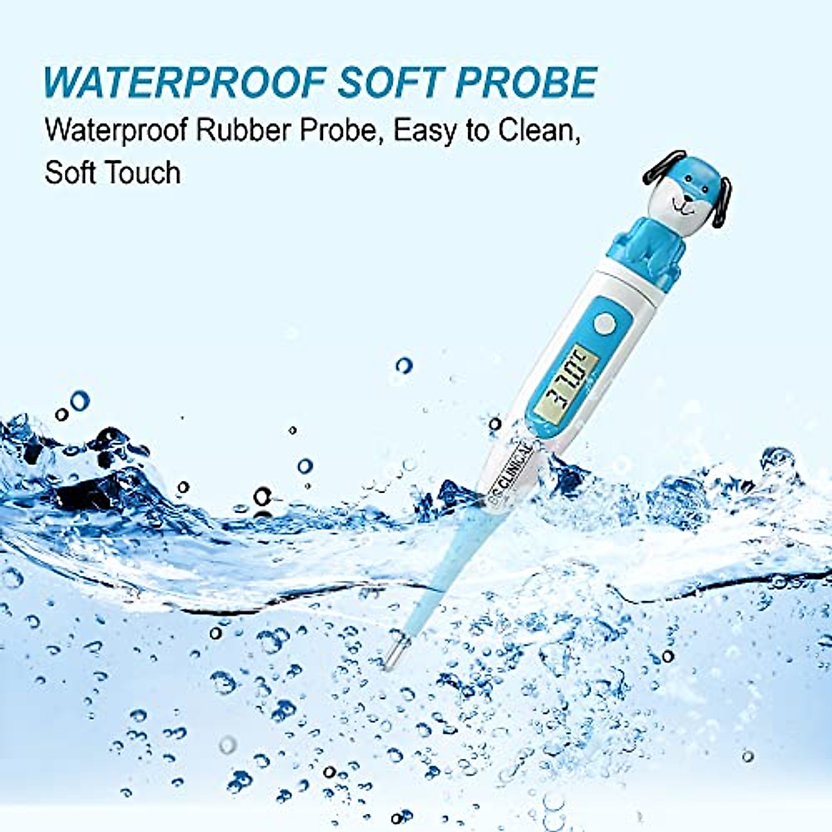 Thermometer for Adults Children Pets, Oral Armpit Rectal, Dog and cat (Frog)