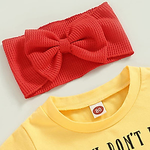 Toddler Baby Girl Summer Clothes Short Sleeve Tshirt Tassel Top Bell Bottoms Pants Spring Outfit Boho Clothing (Yello-Tacos Nacho,6-12 Months)