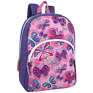 Trail maker 24 Pack Wholesale Kids Backpacks for Boys, Girls Bulk Backpacks with Fun Patterns, Adjustable Padded Straps