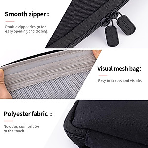 ANGOOBABY Pencil Case Wide Opening Durable Pen Pouch Lightweight Portable Pencil Bag with Handle for School Teen Girl Boy Men Women Adults Black