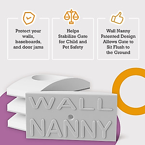 Wall Nanny + The Block-It-Socket - Protect Walls from Baby Gate Damage and Keep Children Safe from Outlets