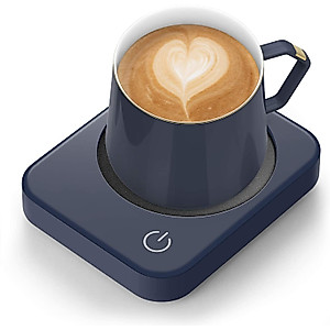 ANBANGLIN Coffee Mug Warmer, Coffee Warmer for Desk with Auto Shut Off, Coffee Cup Warmer for Coffee Milk Tea, Candle Wax Cup Warmer Heating Plate (Dark Blue-NO Mug)