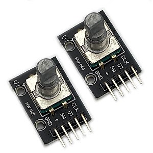 Kiro&Seeu 2PCS KY-040 Rotary Encoder Module Brick Sensor Development Board Compatible with Ar-duino Raspberry Pi SMT32 Development Board EMD-2P