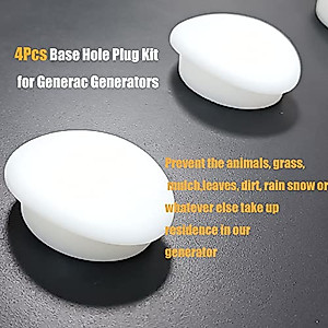 JILINWEI Hole Plug Kit for Generac Generators Home Use,4 Pcs Base Hole Adapter for Generac Whole House Air Cooled Generators,White